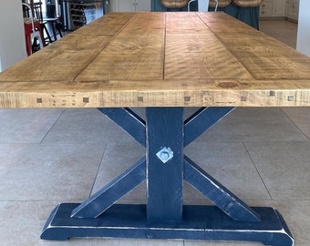 Bespoke Dining Table Rustic Union Style Base - Etsy