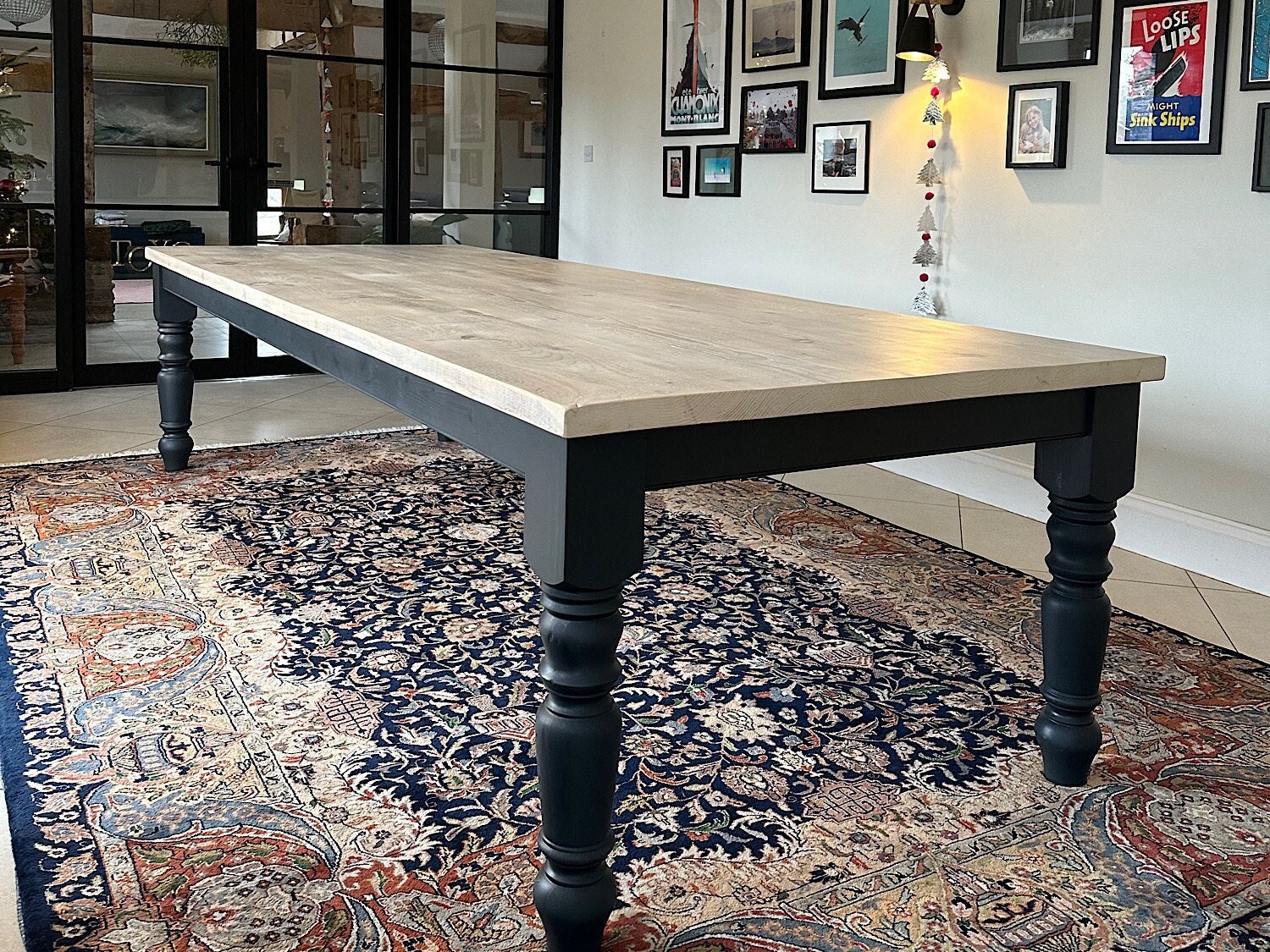 English Farmhouse Table, Bespoke Hand Made Dining Table - Etsy