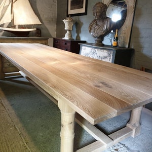 Solid Oak Bespoke Wide Table, Custom Made, Oak Dining Table - Etsy