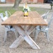 X Frame Hand Made Dining Table Rustic Reclaimed Wood - Etsy