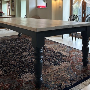 English Farmhouse Table, Bespoke Hand Made Dining Table - Etsy