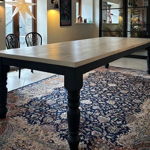 English Farmhouse Table, Bespoke Hand Made Dining Table - Etsy