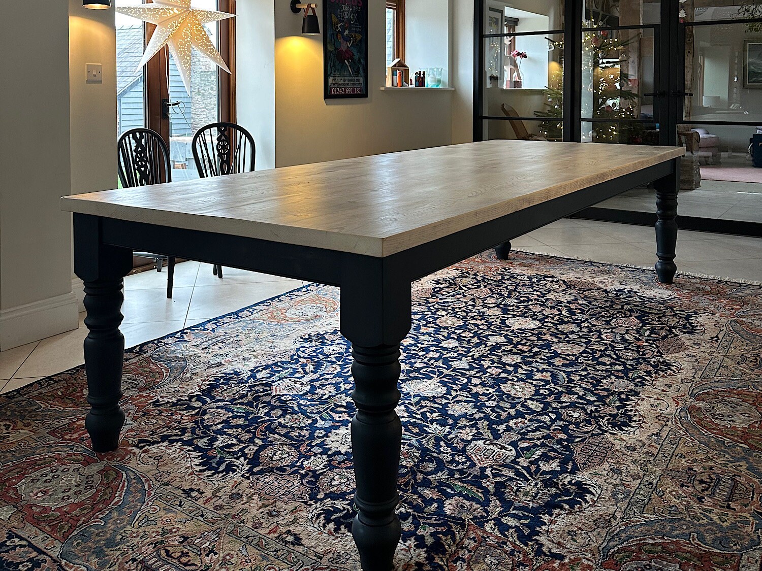 English Farmhouse Table, Bespoke Hand Made Dining Table - Etsy