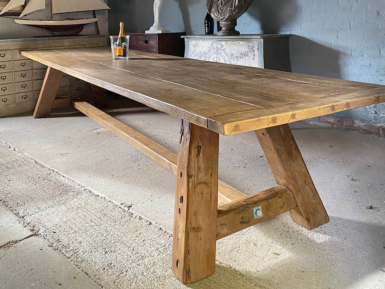 Large Refectory Dining Table - Etsy UK