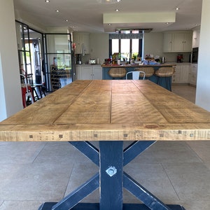 Bespoke Dining Table Rustic Union Style Base - Etsy UK
