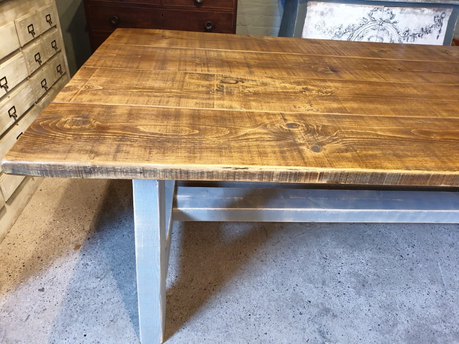 A-frame Rustic Reclaimed Wood Hand Made Dining Table - Etsy UK