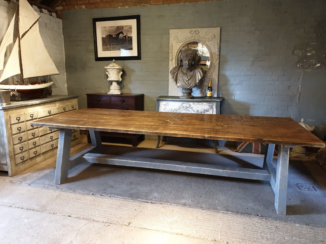 A-frame Rustic Reclaimed Wood Hand Made Dining Table - Etsy UK