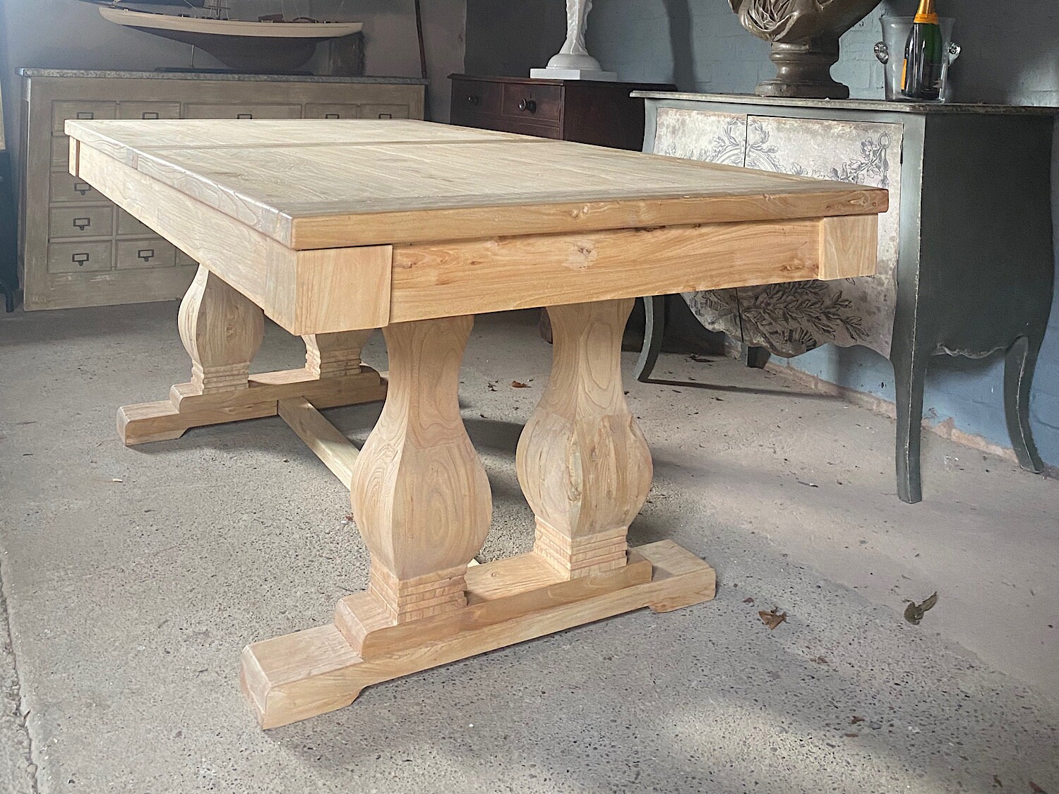 Reclaimed Extending Elm Dining Table - Etsy UK