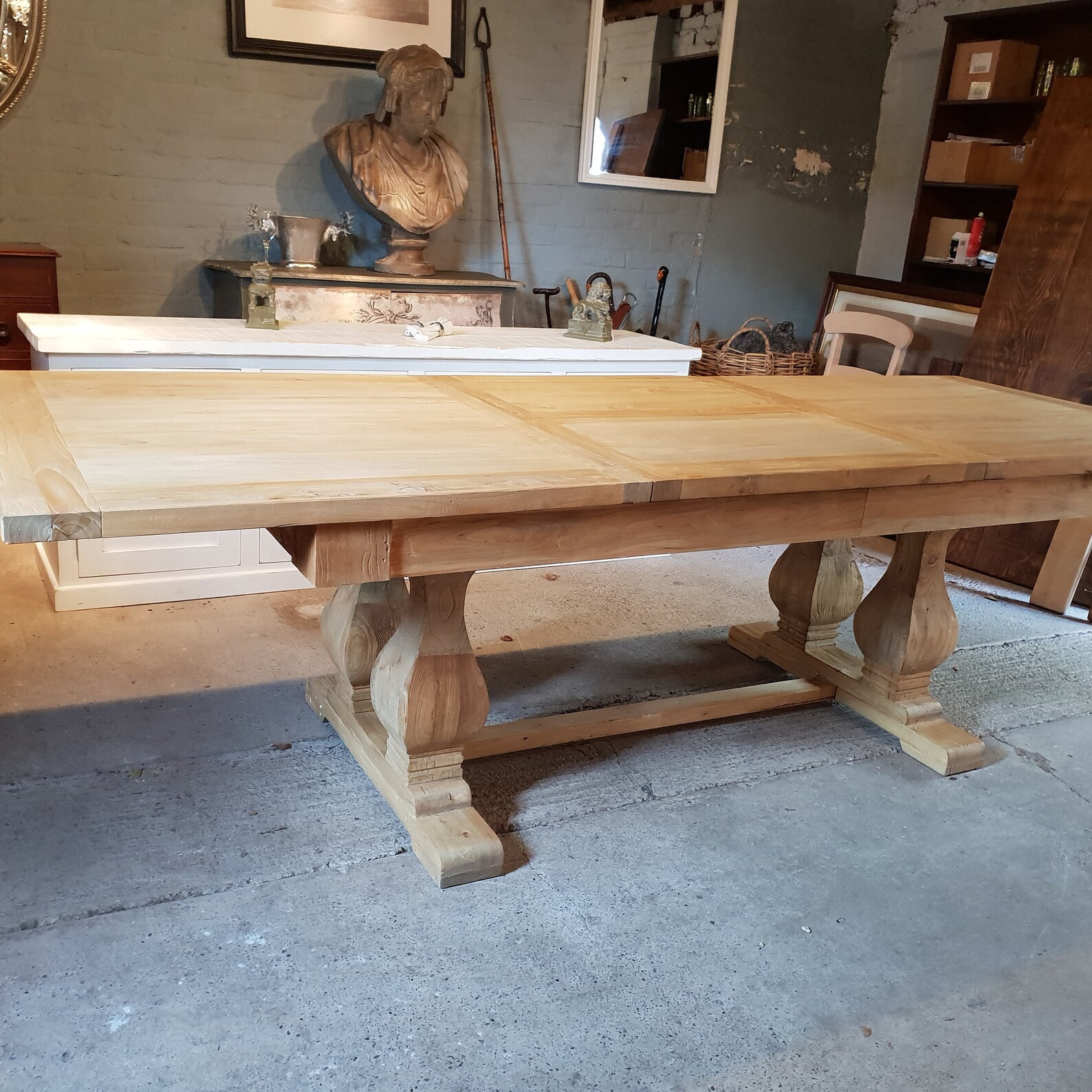 Large Rustic Style Elm Dining Table With Carved Legs - Etsy