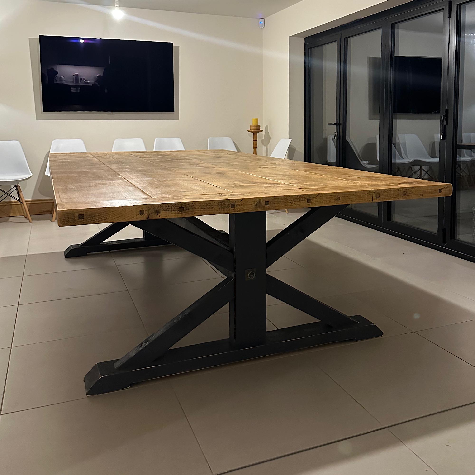 Wide Bespoke Dining Table | Large Rustic Dining Table | Large English ...