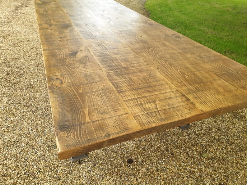 Industrial Dining Table With an A-frame Steel Girder Base - Etsy