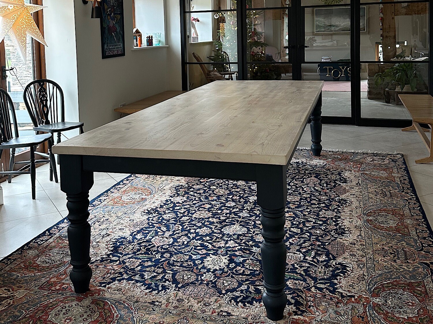 English Farmhouse Table, Bespoke Hand Made Dining Table - Etsy