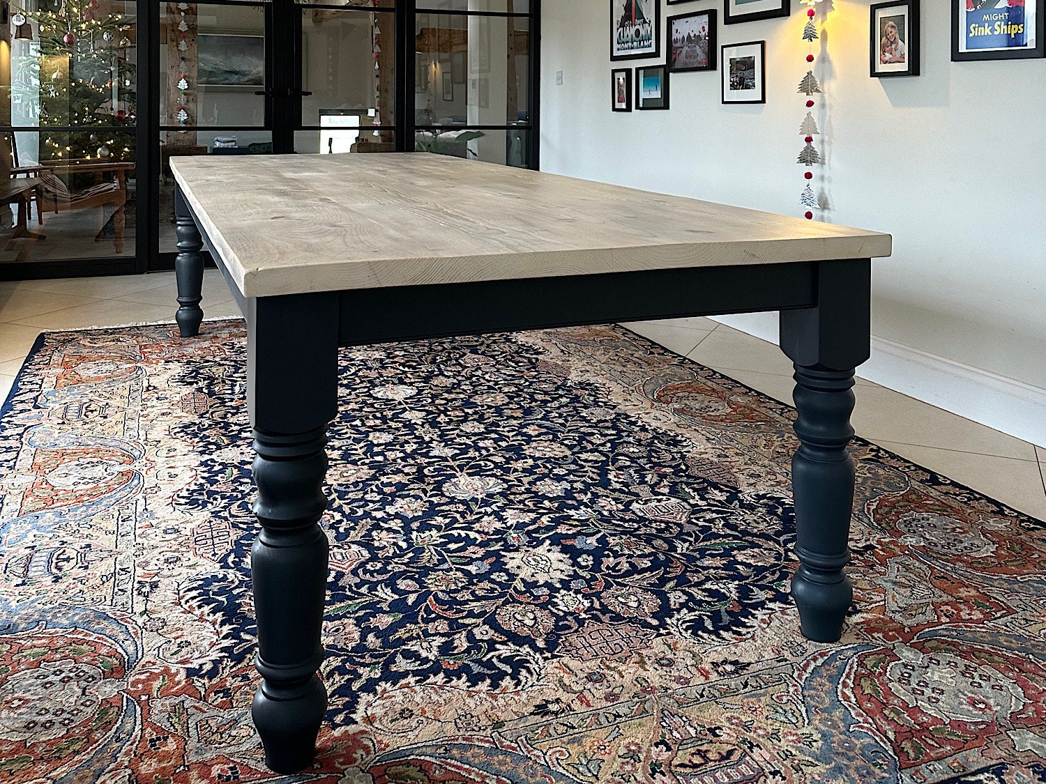 English Farmhouse Table, Bespoke Hand Made Dining Table - Etsy