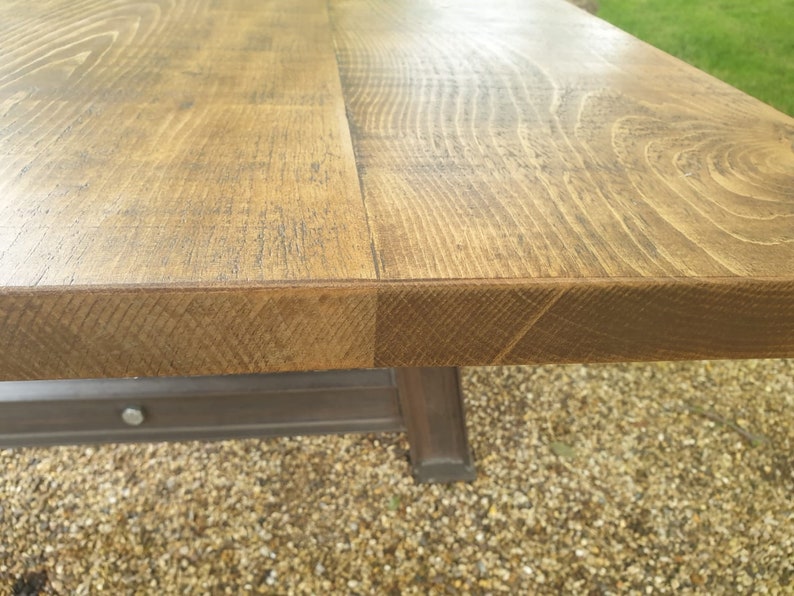 Industrial Dining Table With an A-frame Steel Girder Base - Etsy