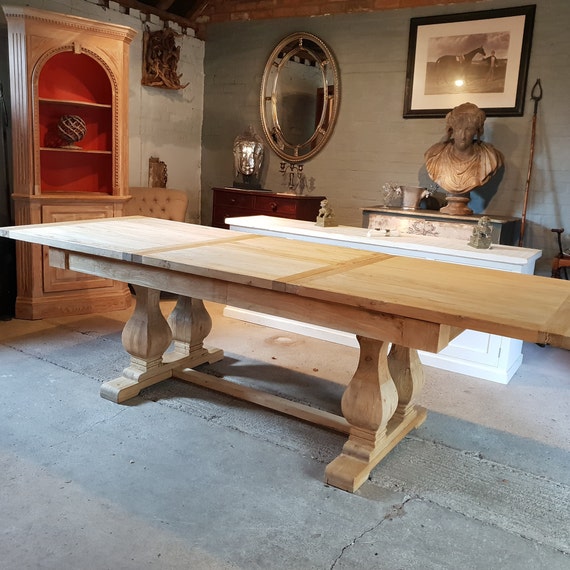 Large Rustic Style Elm Dining Table With Carved Legs - Etsy