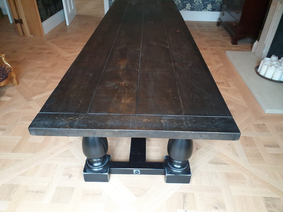 Black Bespoke Handmade Dining Table - Etsy