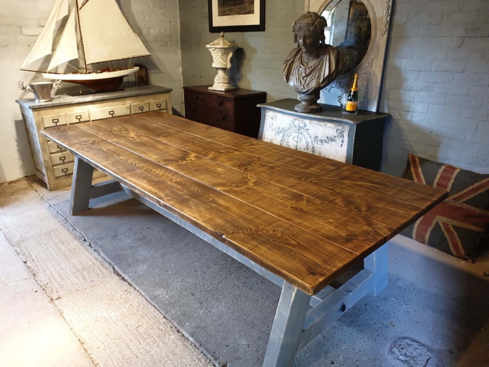 A-frame Rustic Reclaimed Wood Hand Made Dining Table - Etsy UK