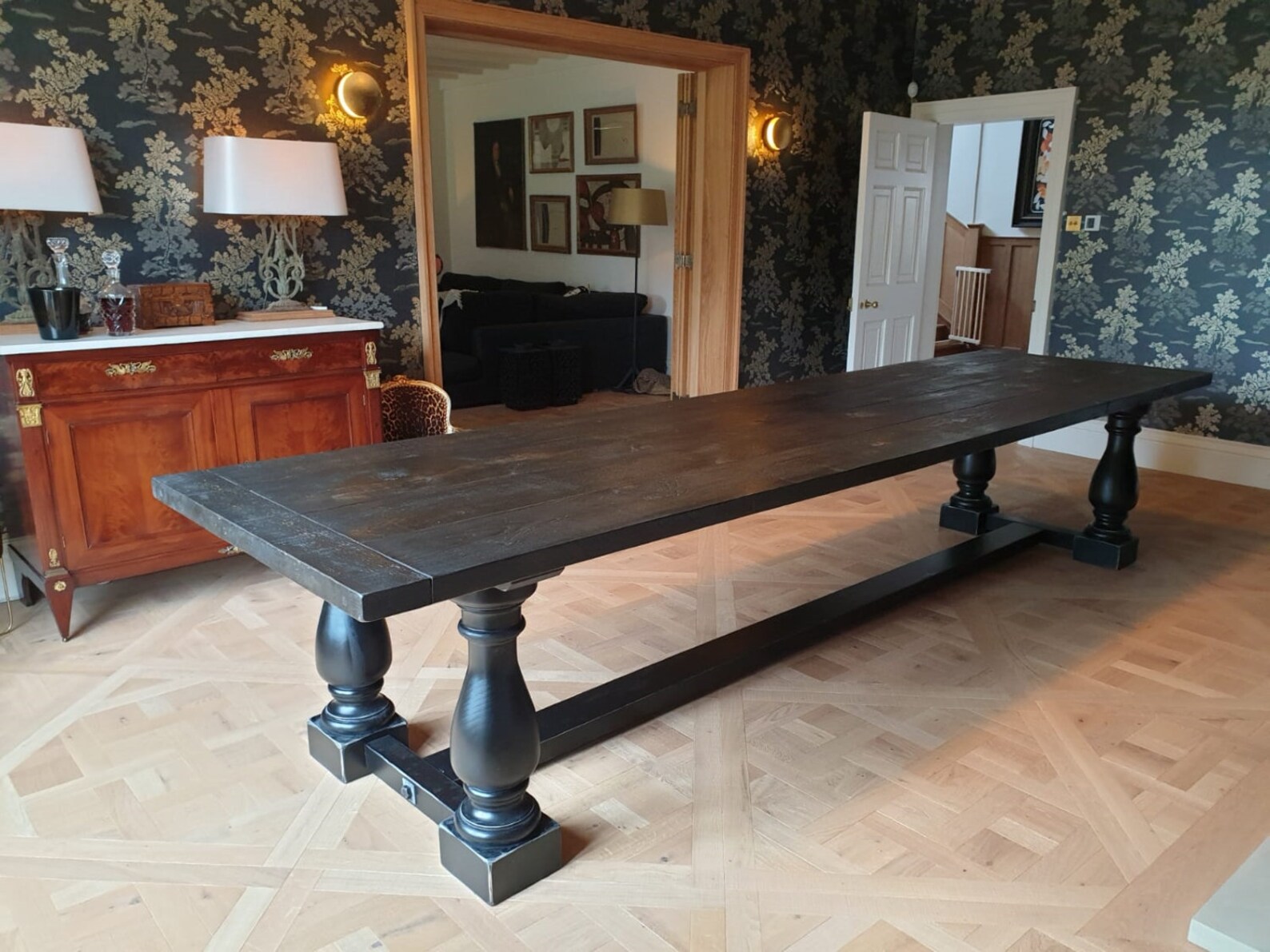 Black Bespoke Handmade Dining Table - Etsy