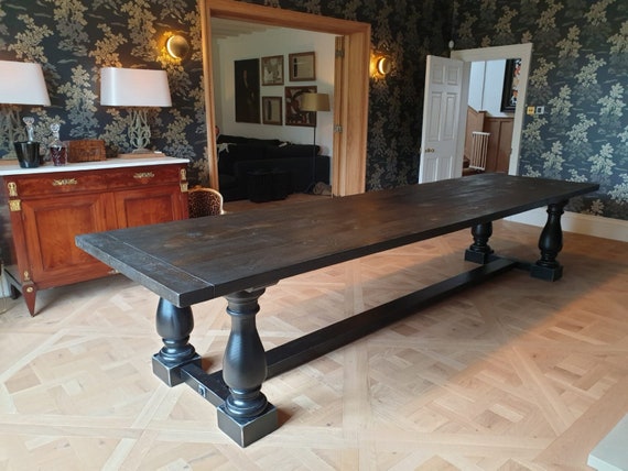 Black Bespoke Handmade Dining Table - Etsy