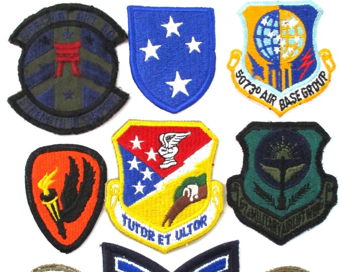 Vintage Military Patches-lot 9-army-air Force-wwii and Later-usa ...