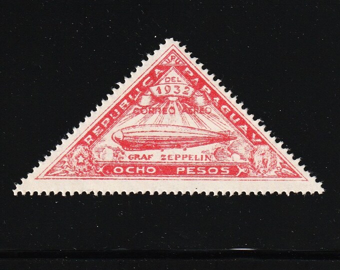 GRAF ZEPPELIN Blimp 1932 Paraguay Postage Stamp MNH Vintage 1930s South ...