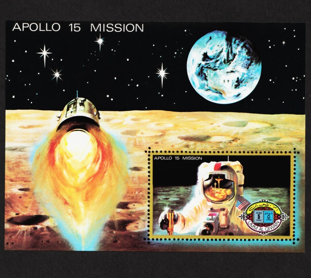 Astronaut APOLLO 15 MISSION Stamp Souvenir Sheet Space - Etsy