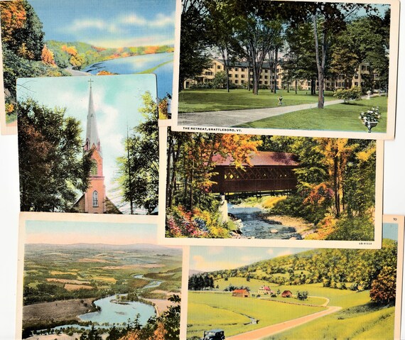 Postcards Battleboro Vermont Vintage 6 Postcard Bundle VT Lot - Etsy