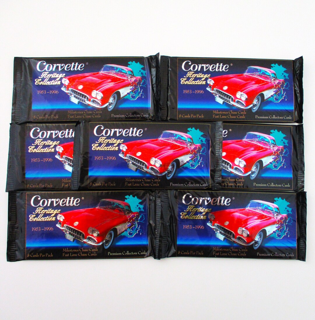 Corvette Trading Cards 7 Sealed Packs-corvette Heritage Collection 1953 ...