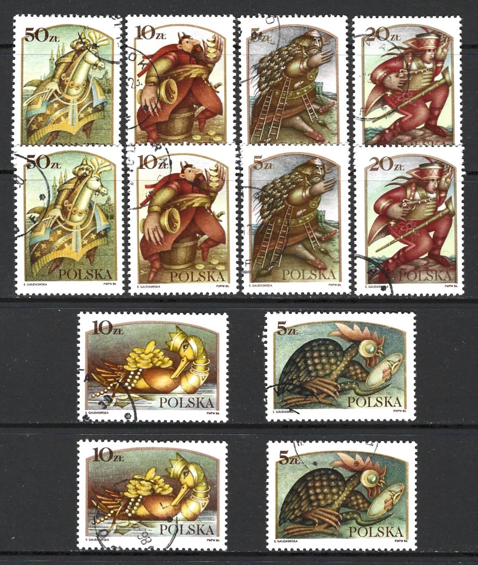 Polish Legends Stamps-1986 Postage Stamp-folklore Tales-stamps - Etsy