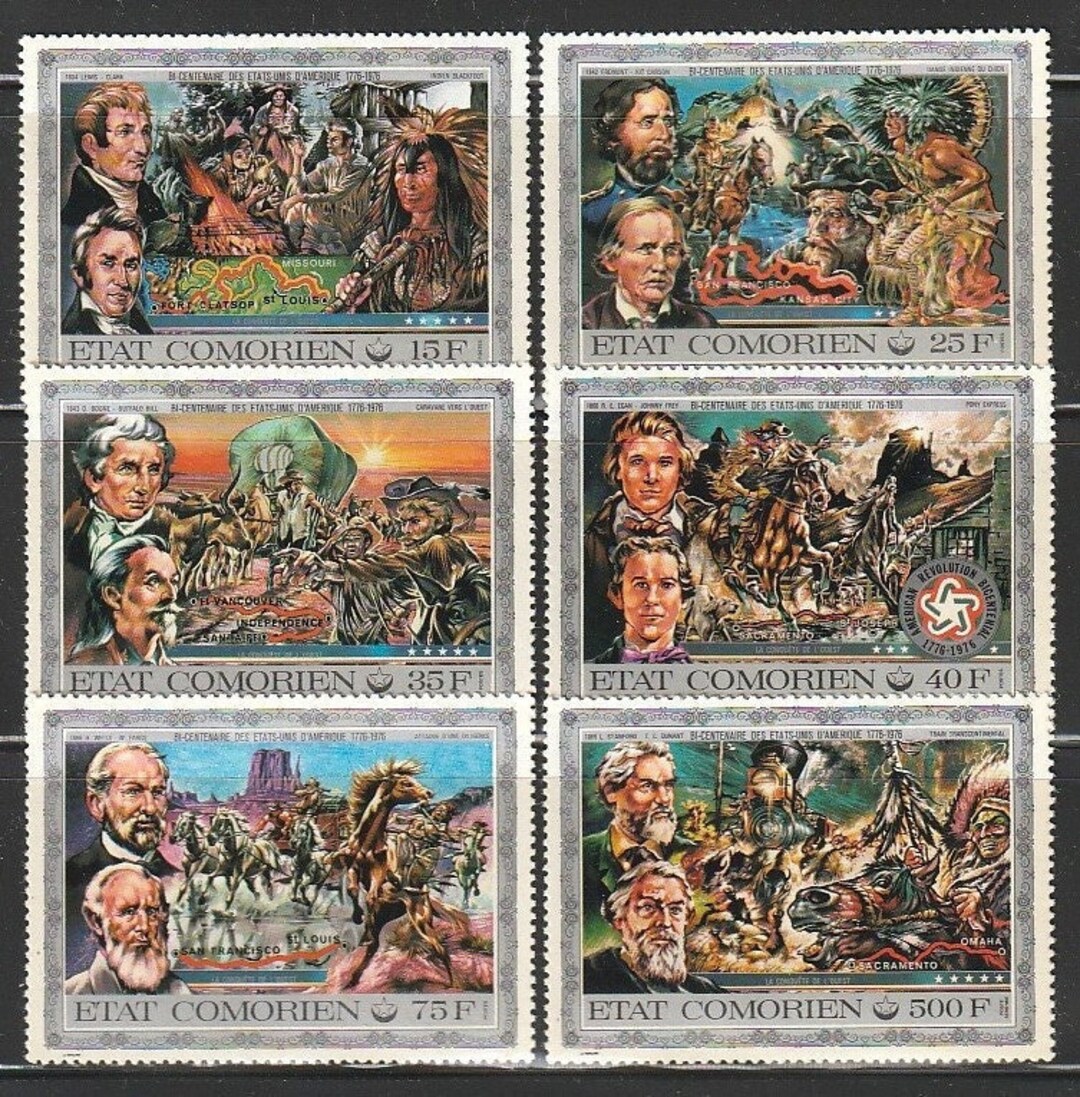 US Bicentennial History 1976 Unused Postage Stamps-comoro - Etsy