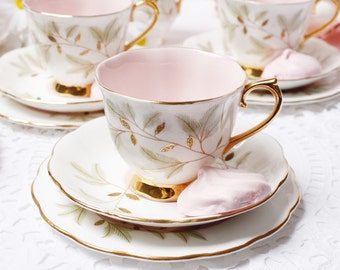 Tea cup plate set | Etsy