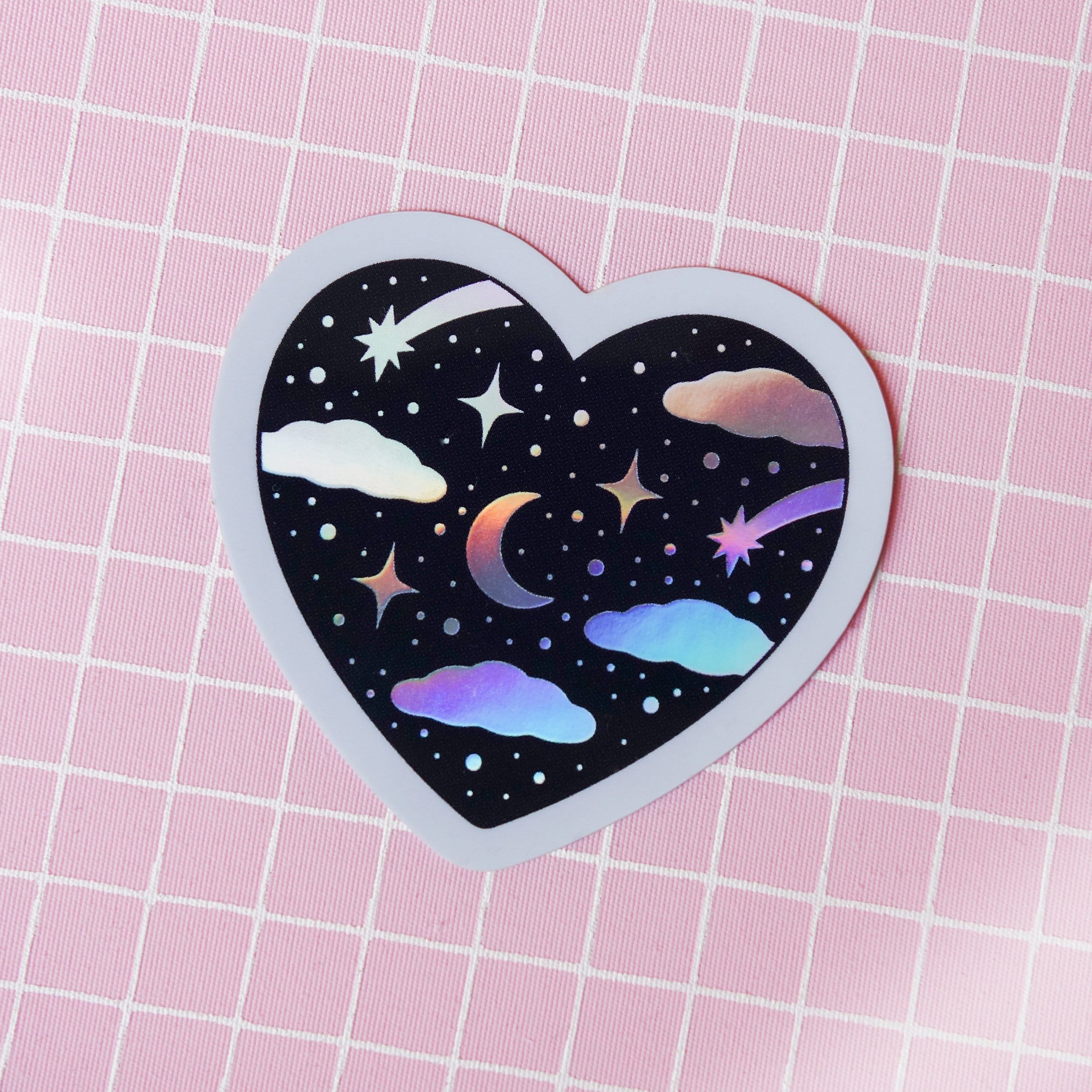Cosmic Heart Sticker Holographic Sticker Galaxy Cosmic | Etsy