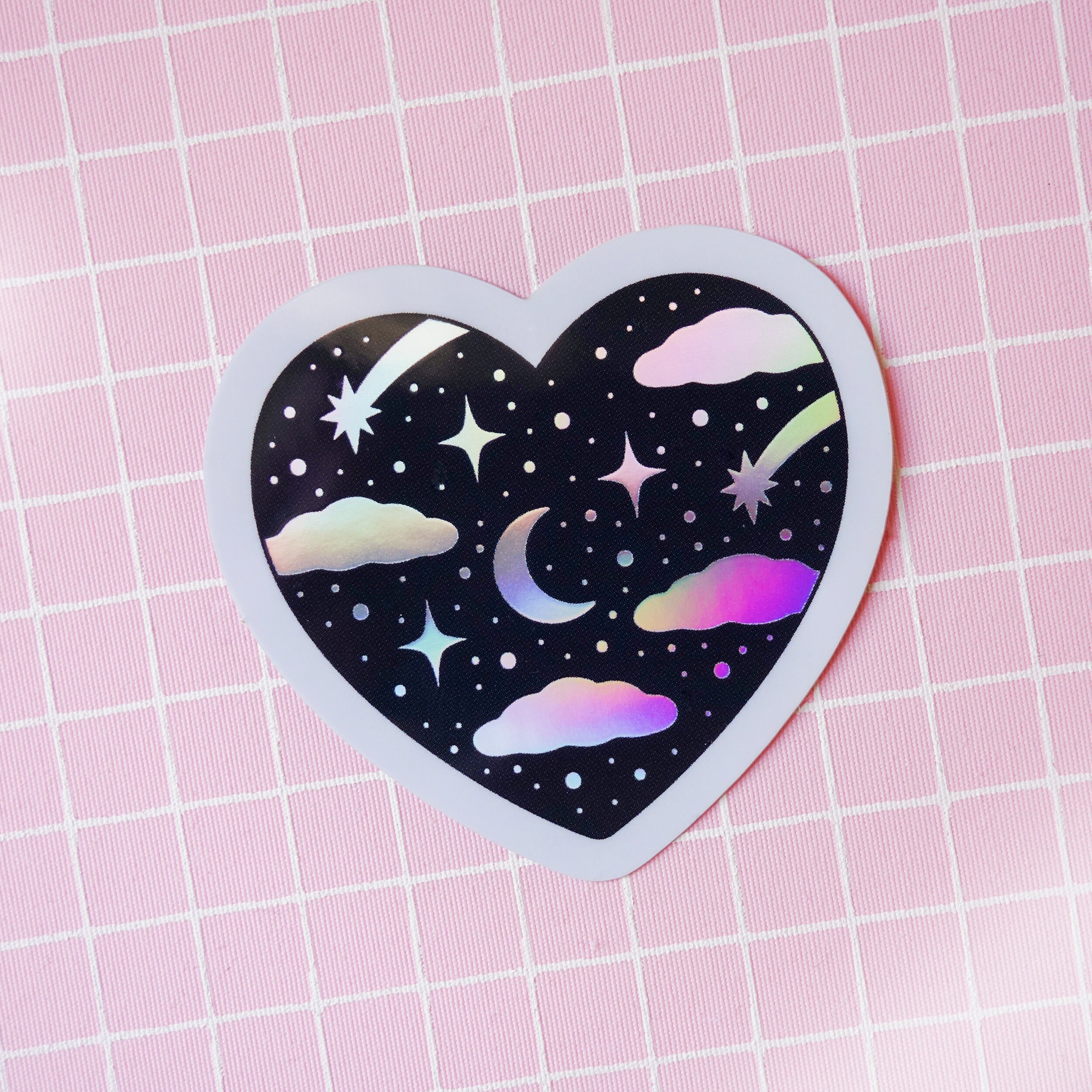 Cosmic Heart Sticker Holographic Sticker Galaxy Cosmic | Etsy