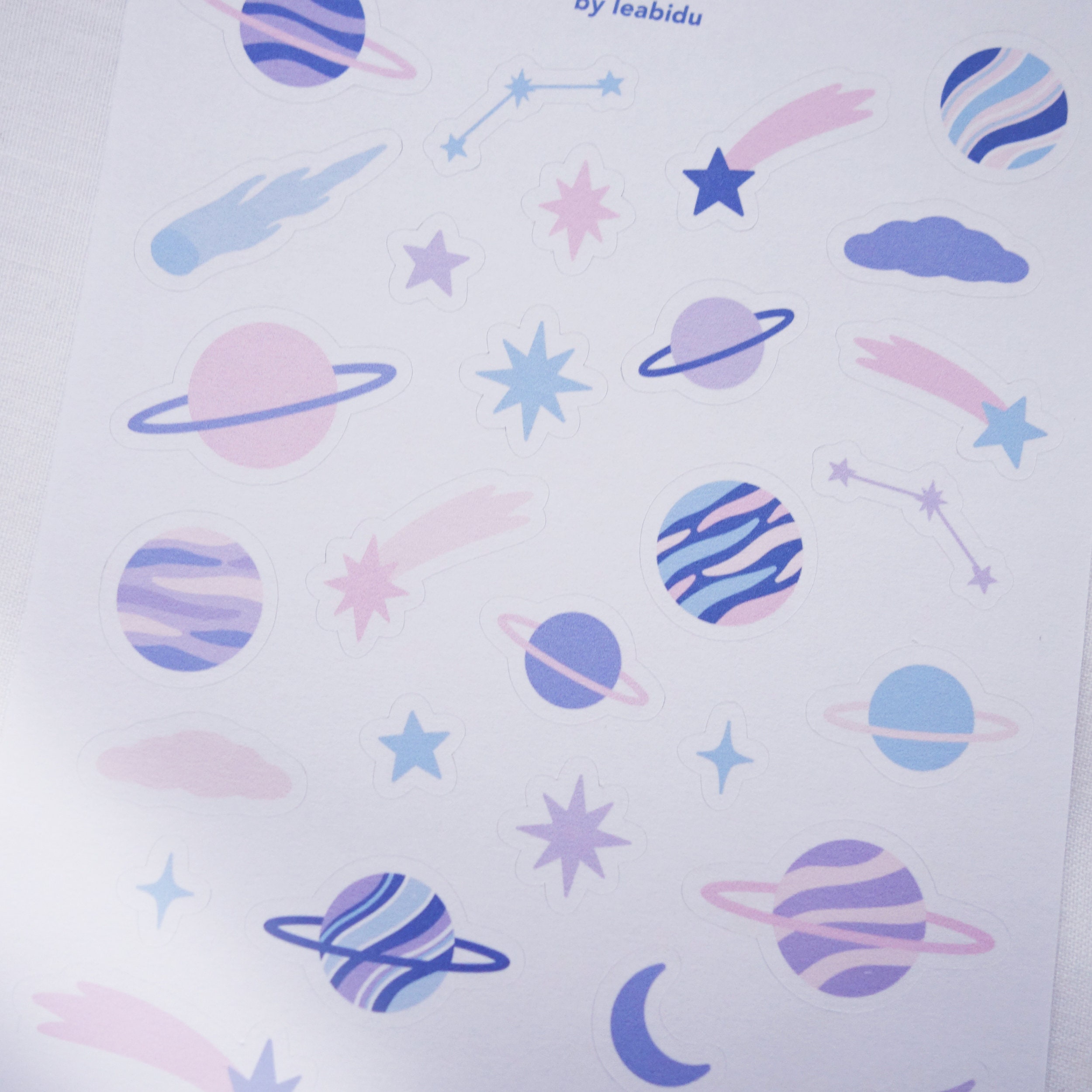 Sticker Sheet Galaxy Cosmic Sticker Space Planets | Etsy