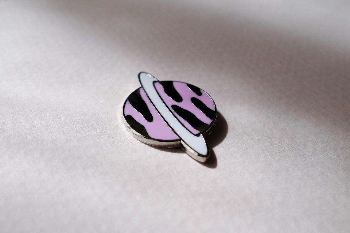Planet Pin Planet Brooch Hard Enamel Pins Space - Etsy