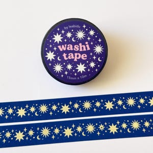 Stellar Silver Washi Tape - Masking Tape - Galaxy - Space - Moon ...
