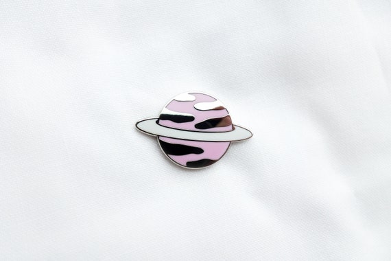 Planet Pin Planet Brooch Hard Enamel Pins Space - Etsy