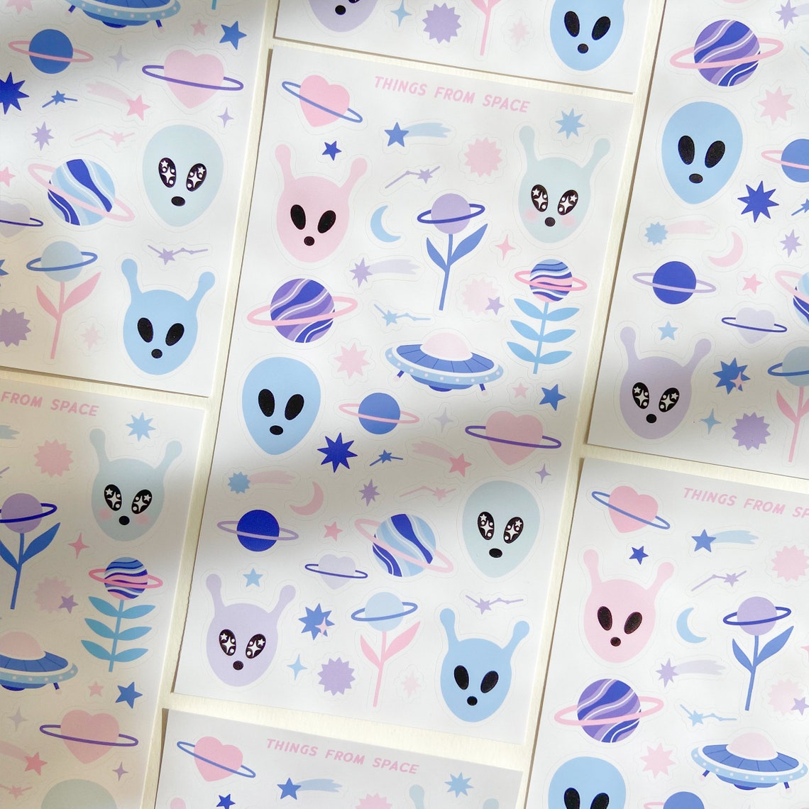 Sticker Sheet Galaxy Cosmic Sticker Space Planets - Etsy