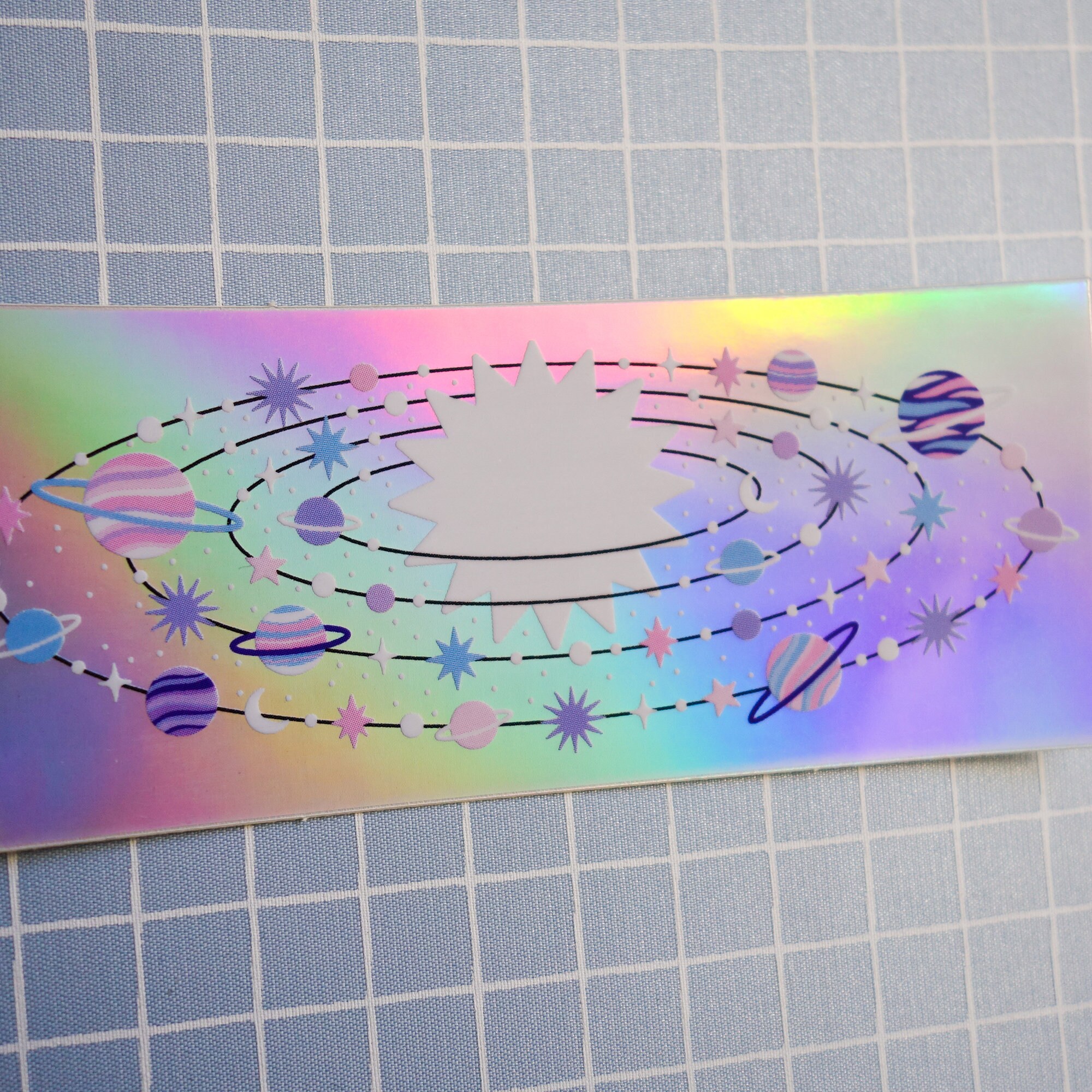 Solar system sticker holographic sticker galaxy cosmic | Etsy
