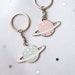 Pink Planet Keychain Hard Enamel Keychain Space Saturn Planet With ...