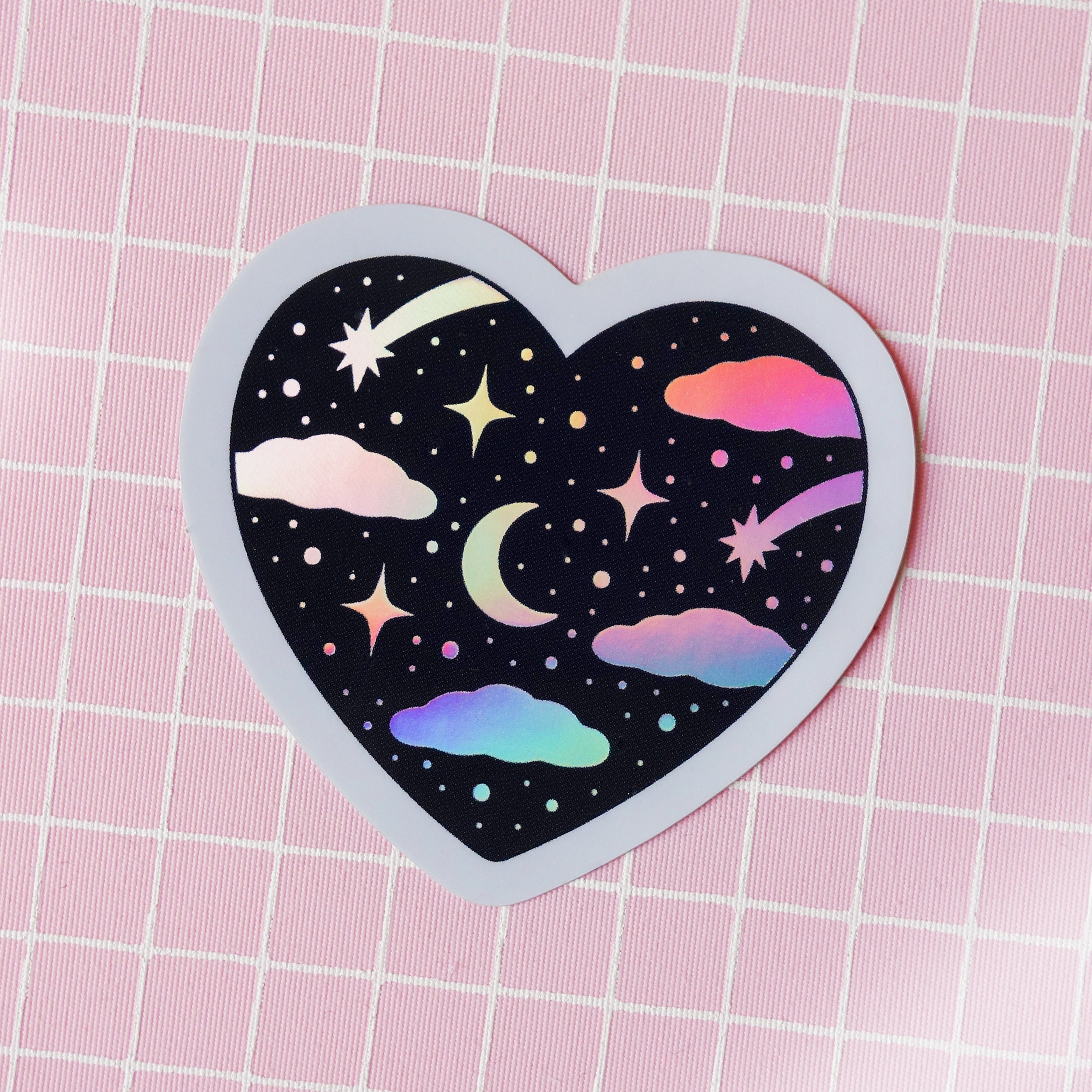Cosmic Heart Sticker Holographic Sticker Galaxy Cosmic | Etsy