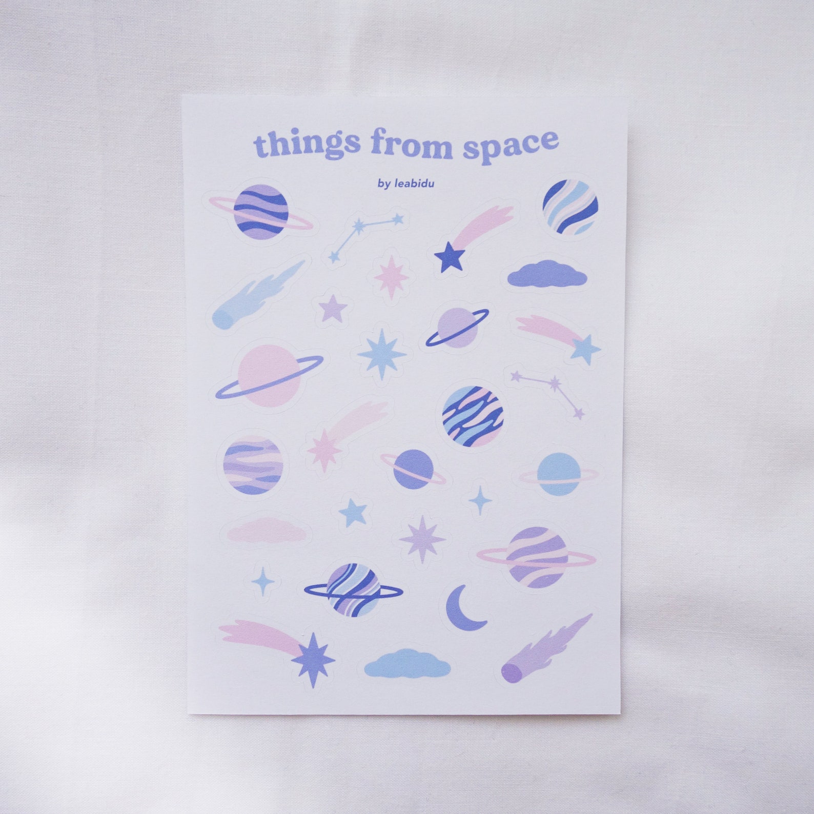 Sticker Sheet Galaxy Cosmic Sticker Space Planets | Etsy