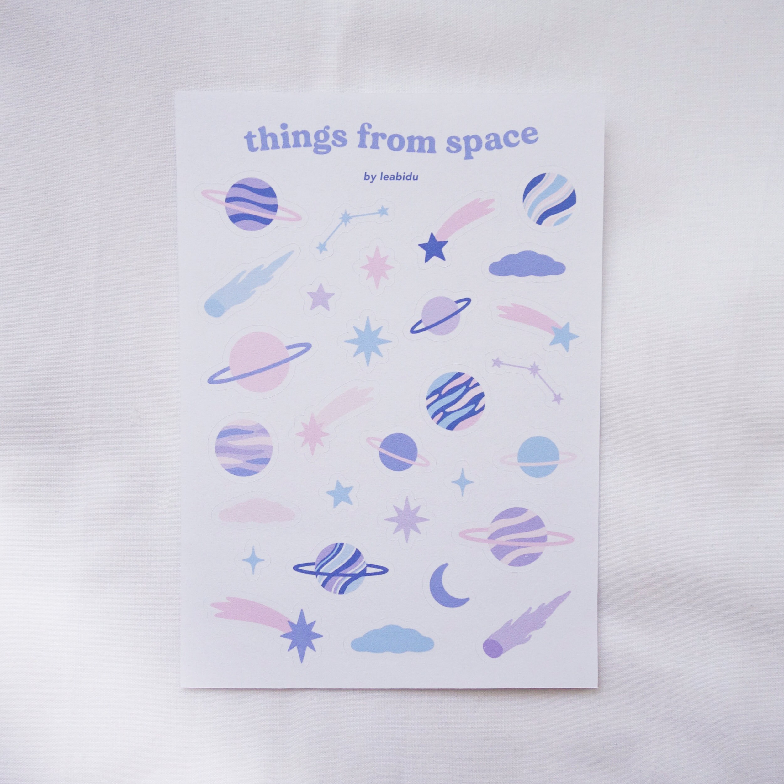 Sticker Sheet Galaxy Cosmic Sticker Space Planets | Etsy
