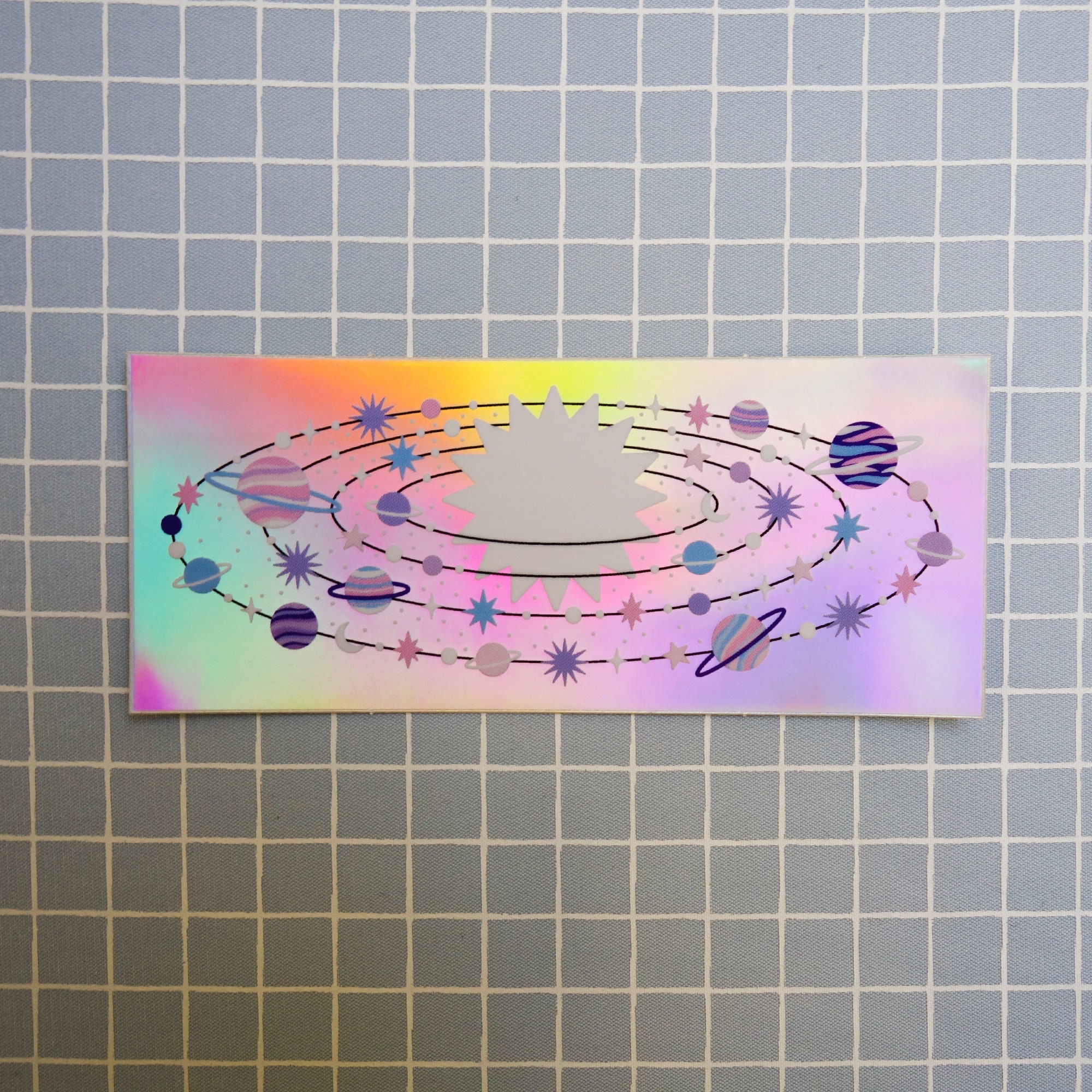 Solar system sticker holographic sticker galaxy cosmic | Etsy