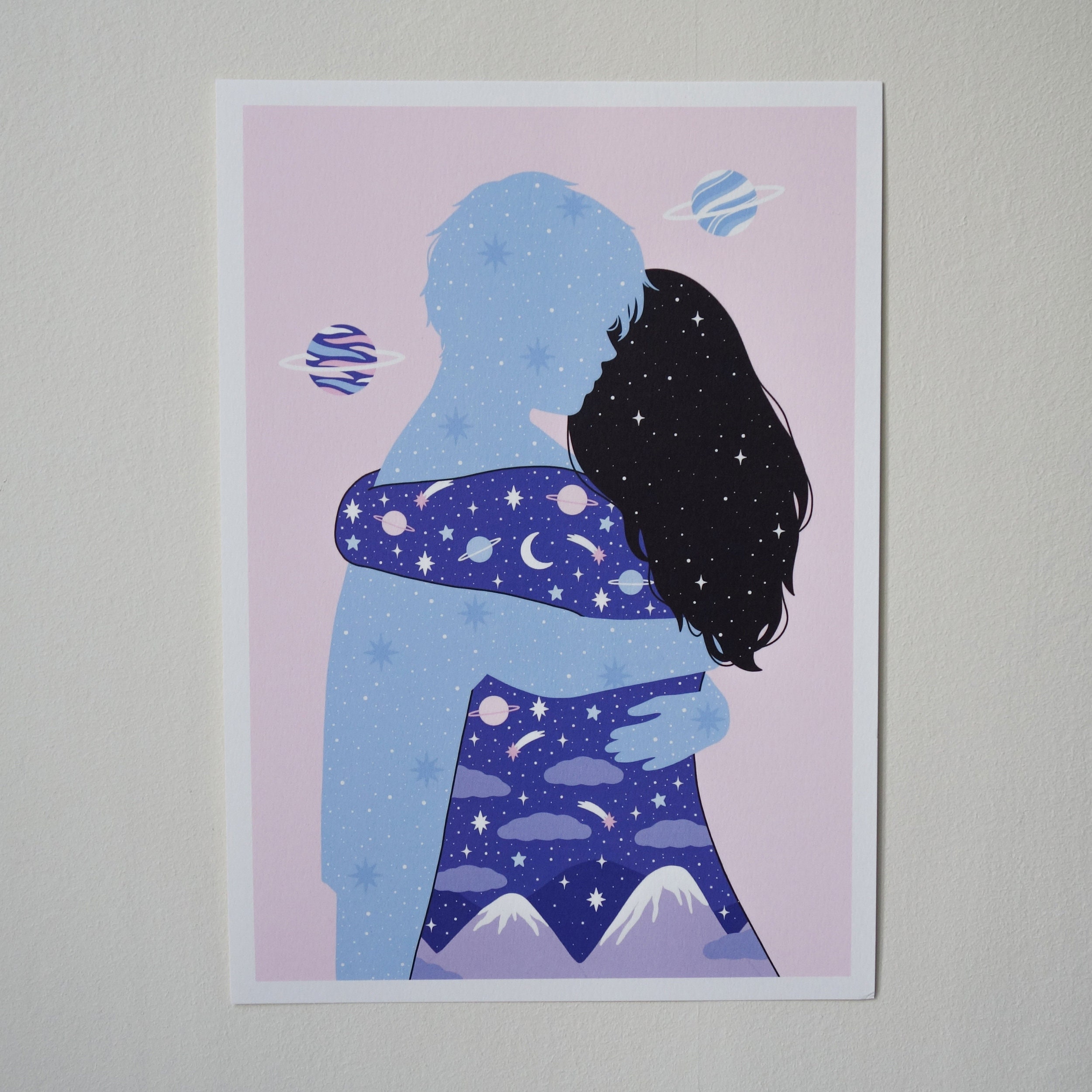 Cosmic Hug A4 Poster | Etsy