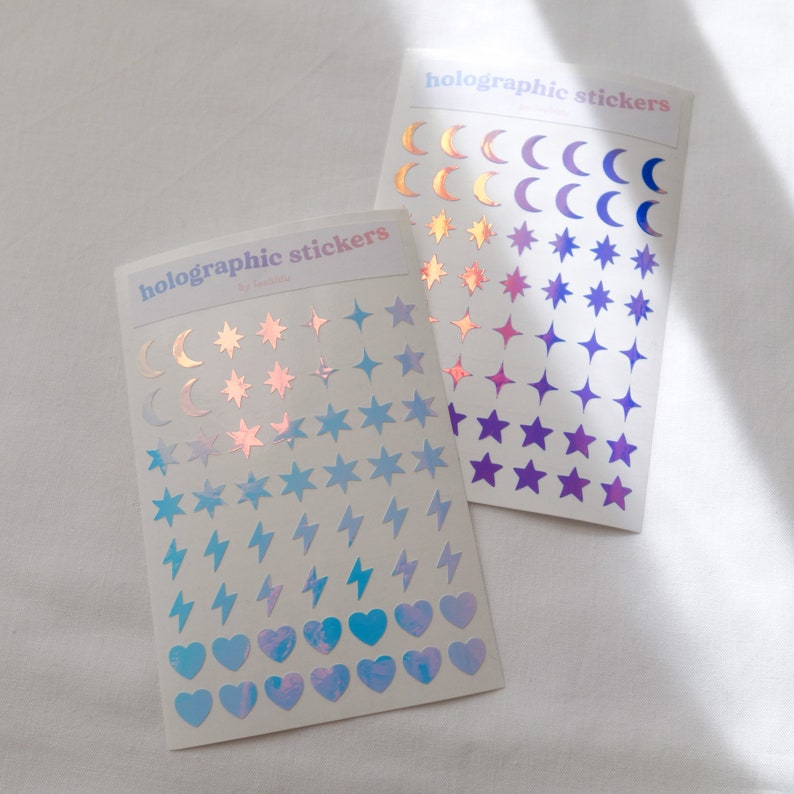 Holographic Sticker Sheet Cosmic Sticker Space Stars | Etsy