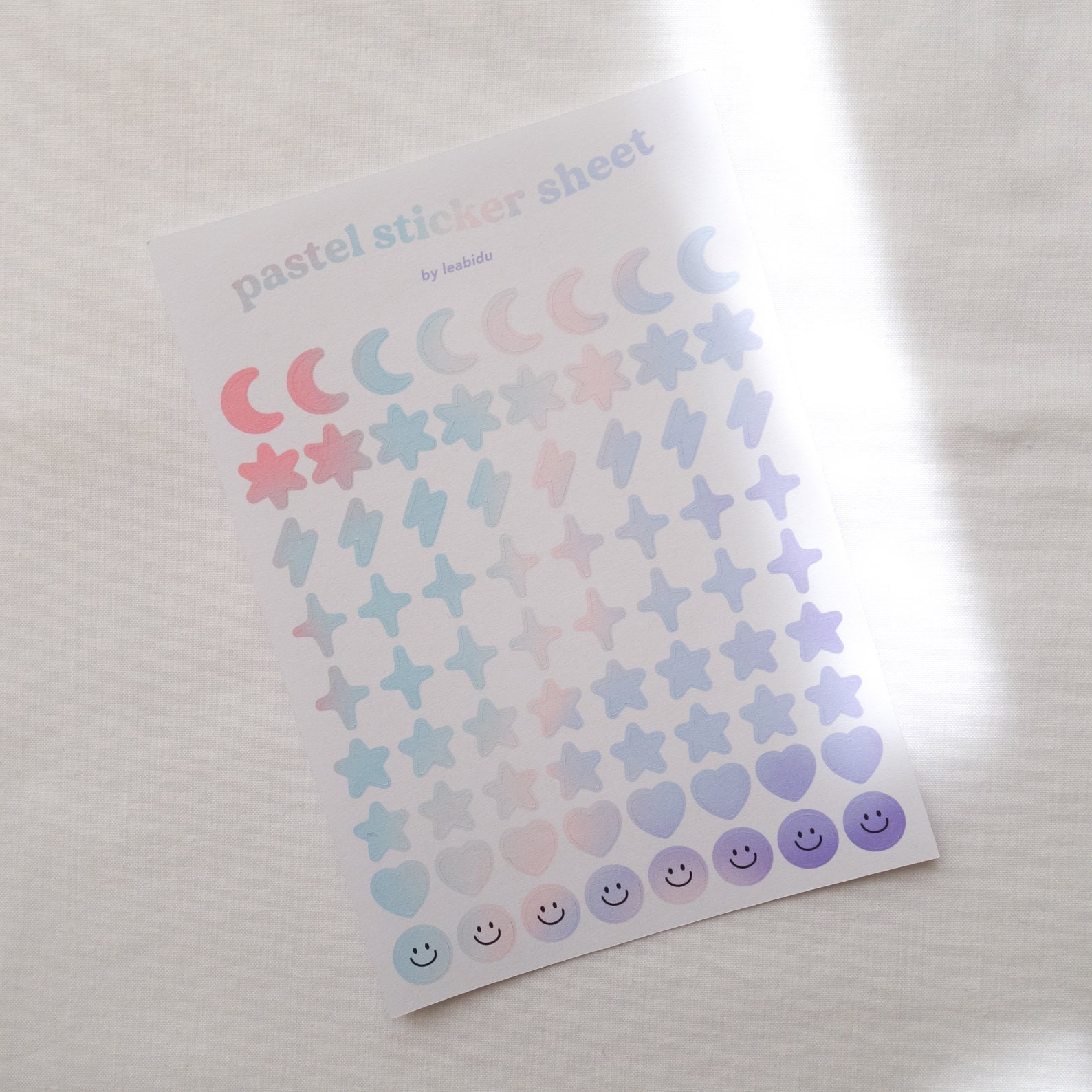 Pastel sticker sheet cosmic sticker space stars bujo | Etsy
