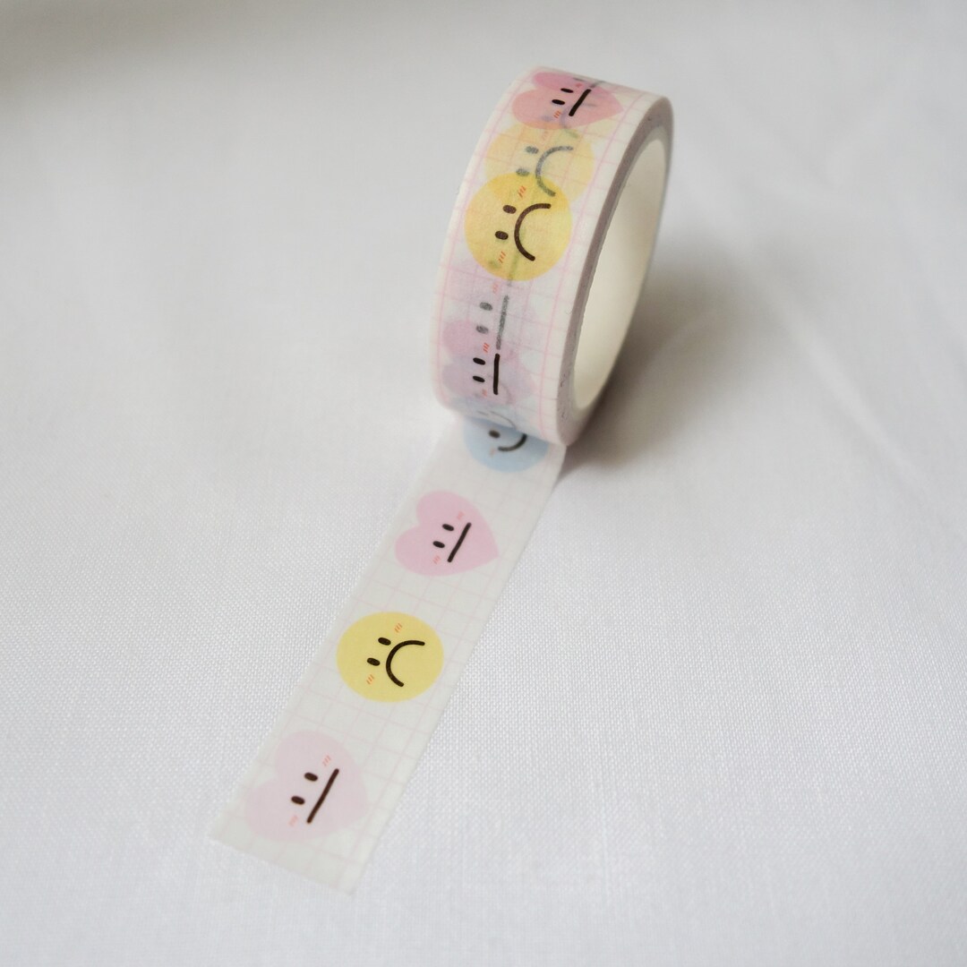 Washi tape smiley masking tape mood heureux triste papeterie - Etsy Canada