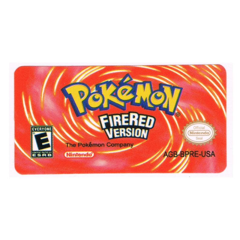 Pokemon GBA Replacement Game Labels Stickers Gameboy Advance | Etsy