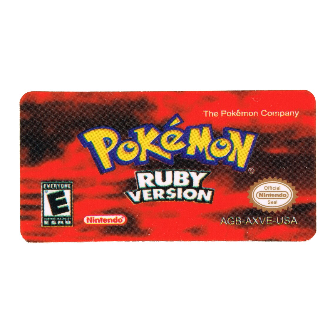 Pokemon Ruby GBA Label Sticker Replacement for Gameboy Advance | Etsy